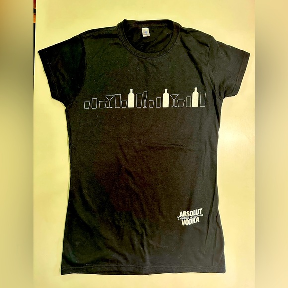 Tops | New Black Absolute Vodka Tee Shirt | Poshmark